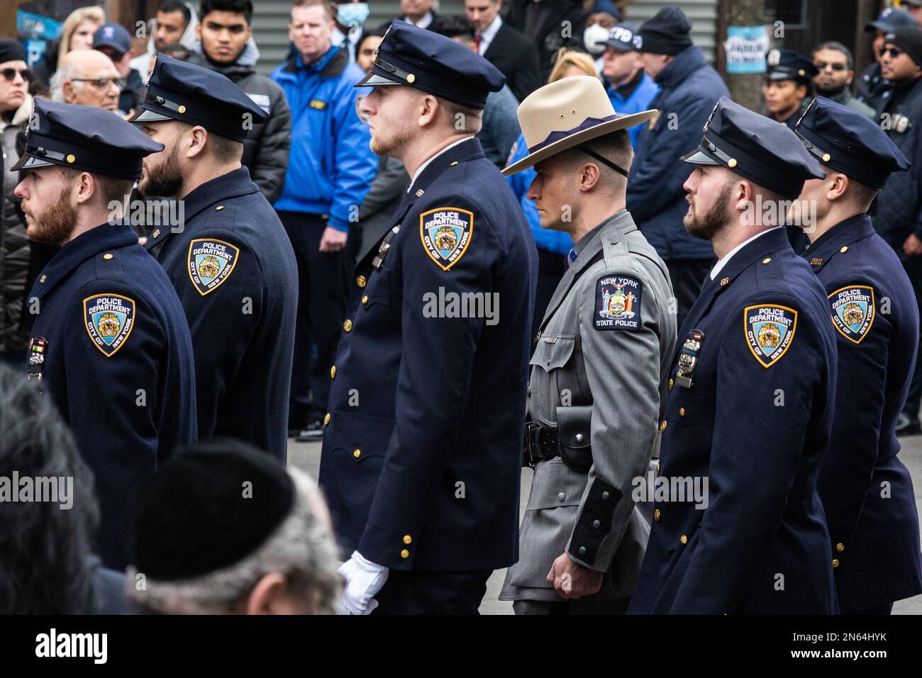 NYPD officers attend the funeral for NYPD Officer Adeed Fayaz in ...