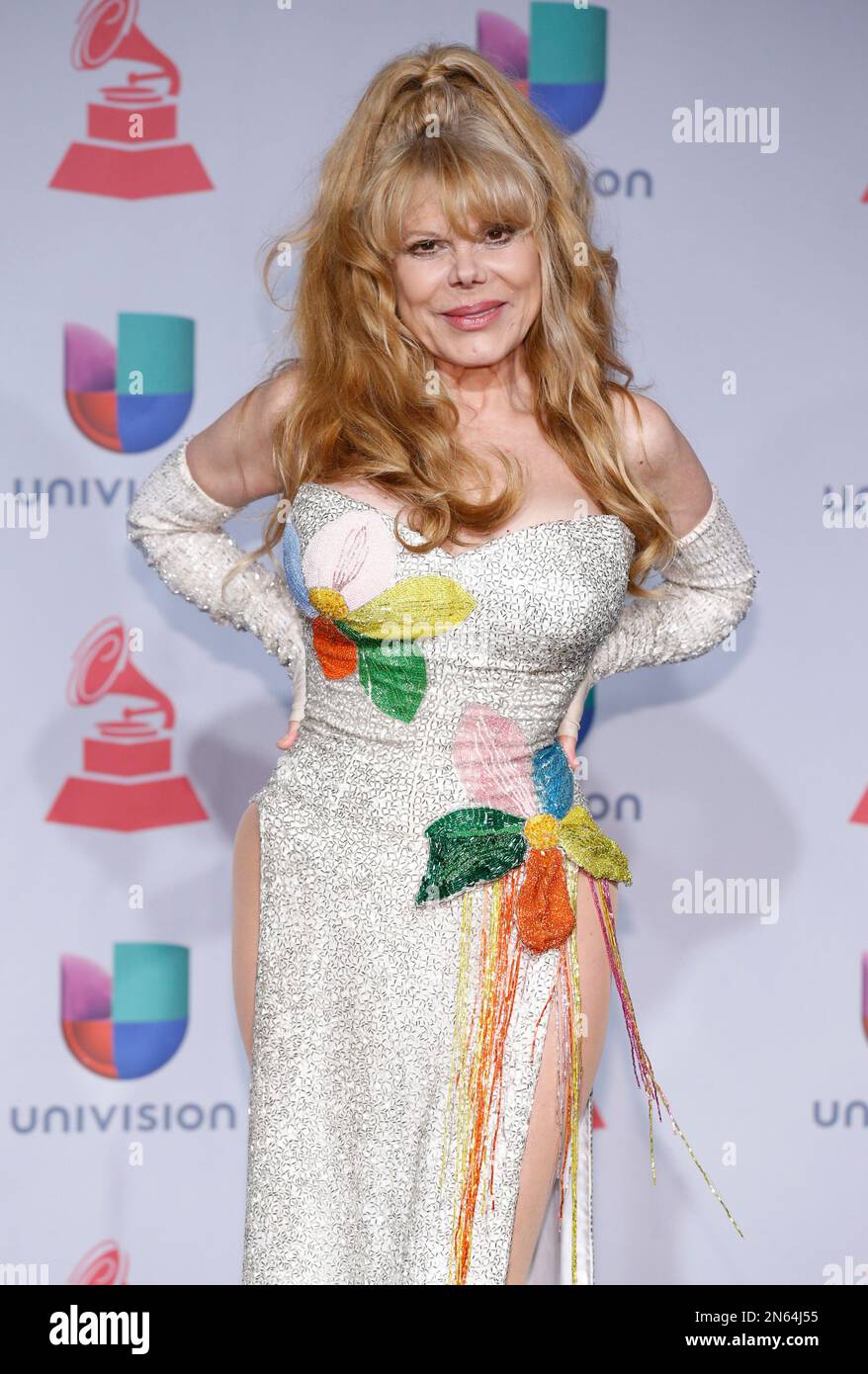 Charo poses backstage at the 14th Annual Latin Grammy Awards at the ...
