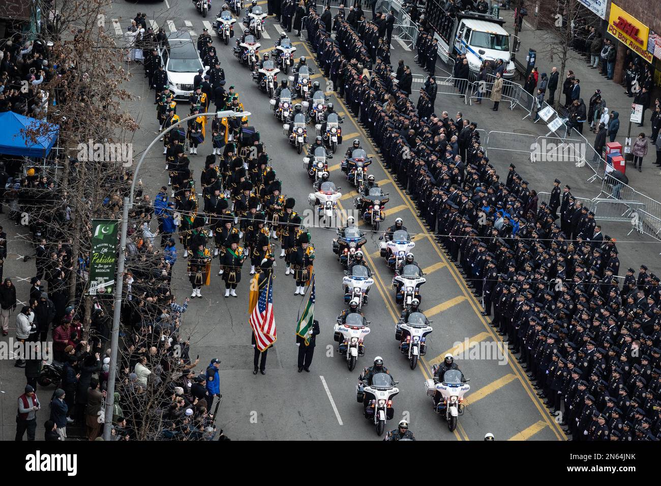 NYPD officers pay their last respect to NYPD Officer Adeed Fayaz in ...