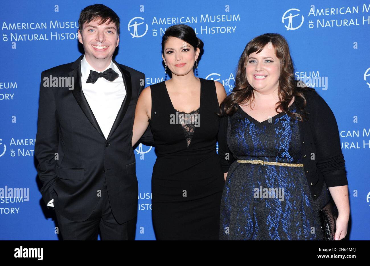 SNL cast members Michael Patrick O'Brien, Cecily Strong, center and Aidy Bryant attend the ...