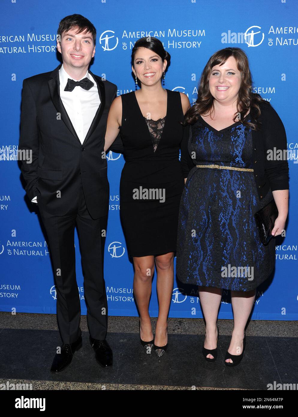 SNL cast members Michael Patrick O'Brien, Cecily Strong, center and Aidy Bryant attend the ...