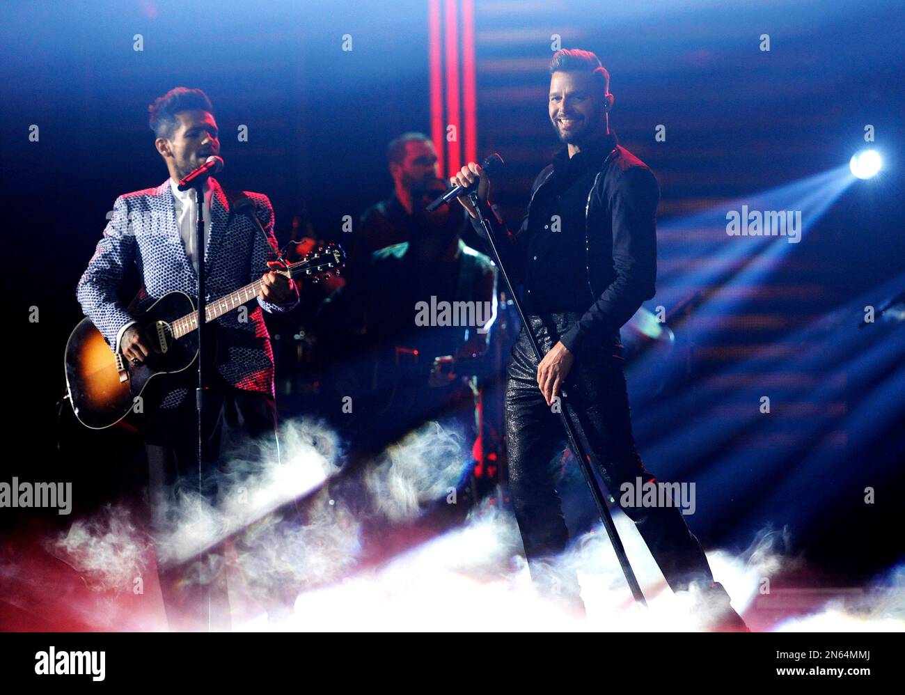 Draco Rosa, left, and Ricky Martin perform at the 14th Annual Latin ...