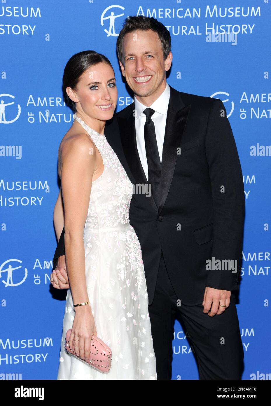Former "Saturday Night Live" cast member Seth Meyers and his wife ...