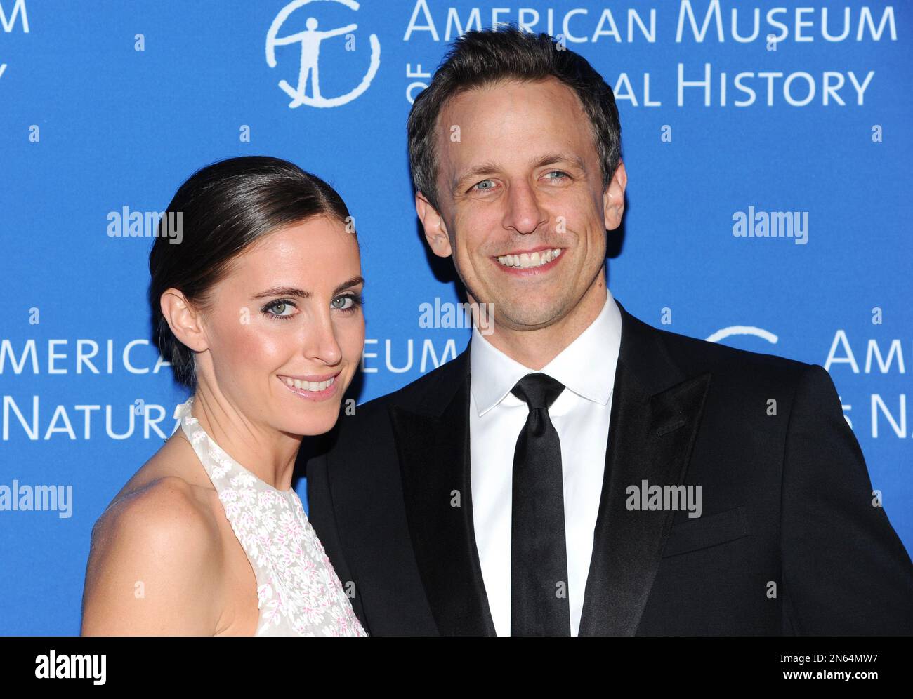 Former "Saturday Night Live" cast member Seth Meyers and his wife ...