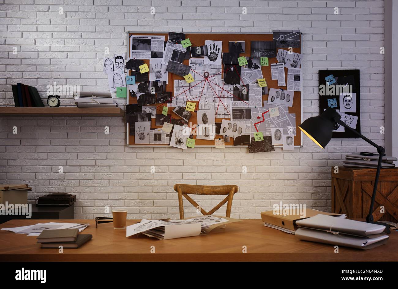 Detective investigation board hi-res stock photography and images - Alamy