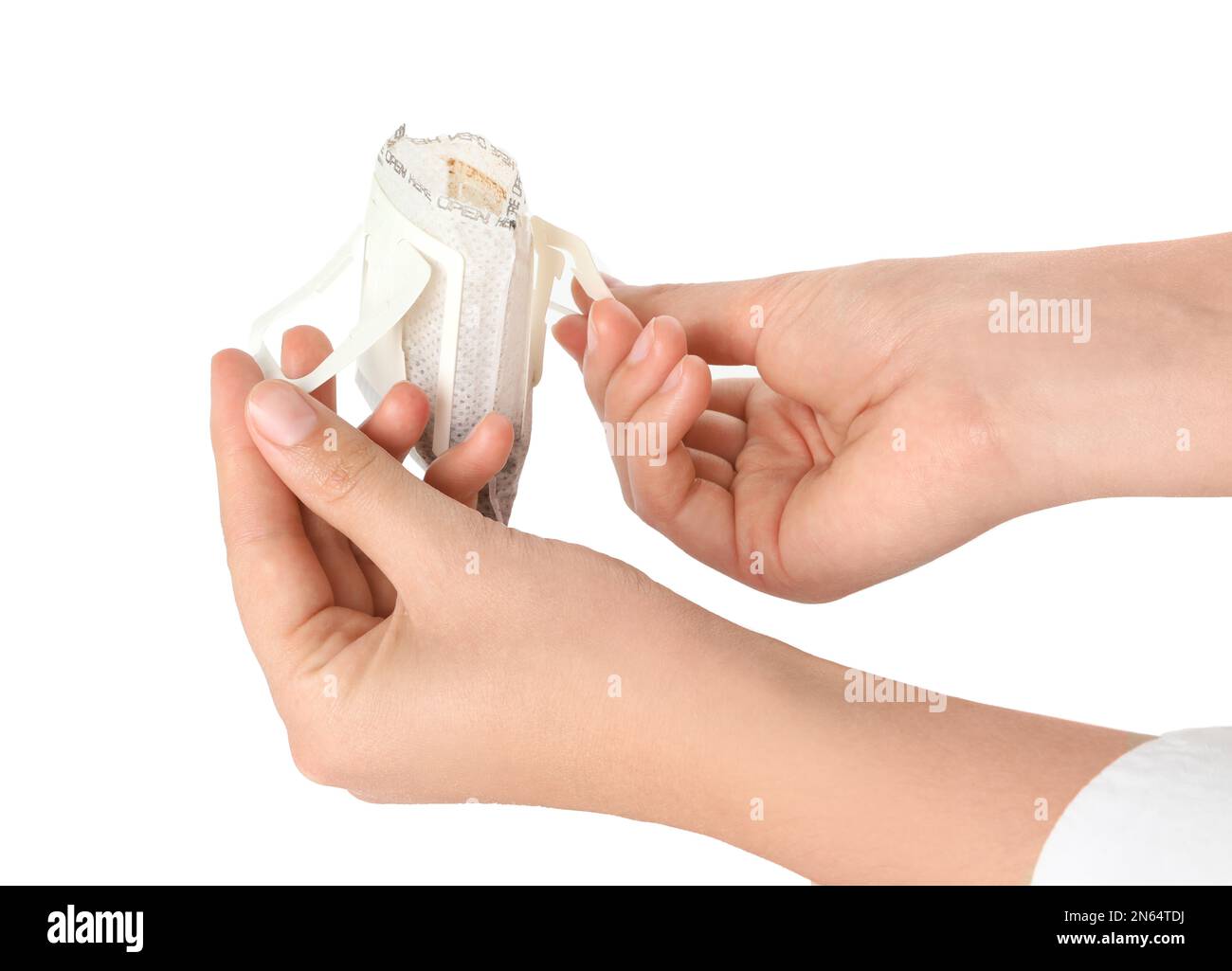 Person opening bag of coffee hi-res stock photography and images - Alamy