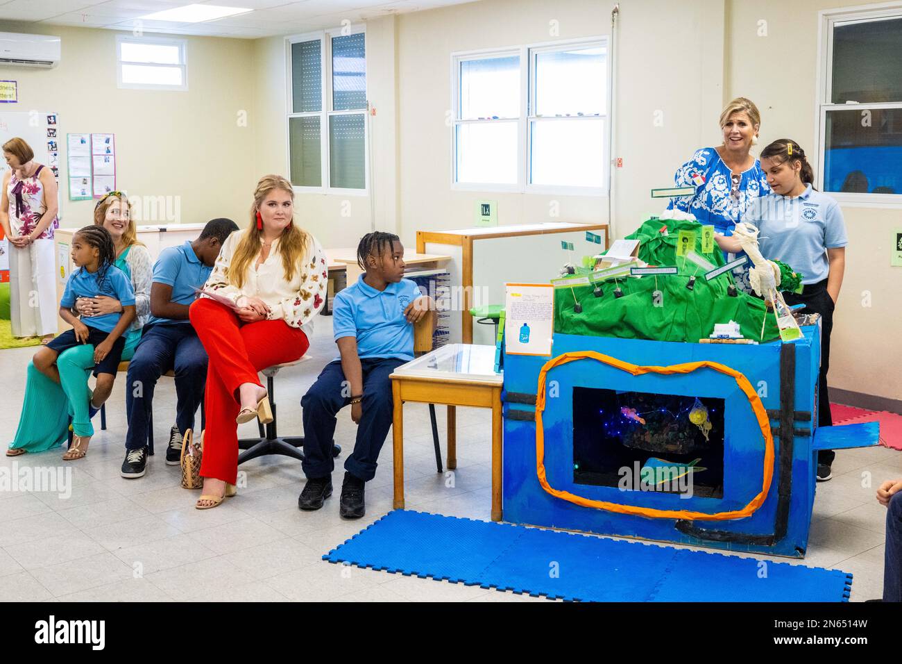 Queen Maxima of the Netherlands with Princess Amalia, Princess of ...
