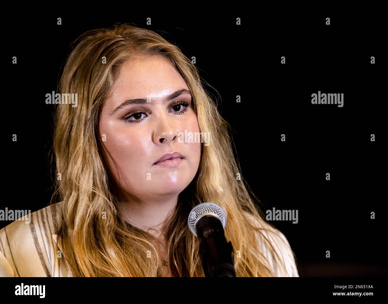 SINT-MAARTEN - Princess Amalia during the press conference after a two ...