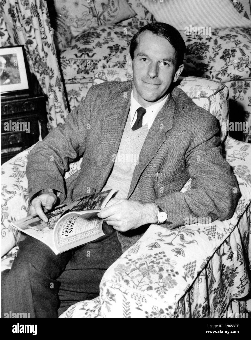 FILE - In this Oct. 28, 1958 file photo, Dr. Frederick Sanger, research ...