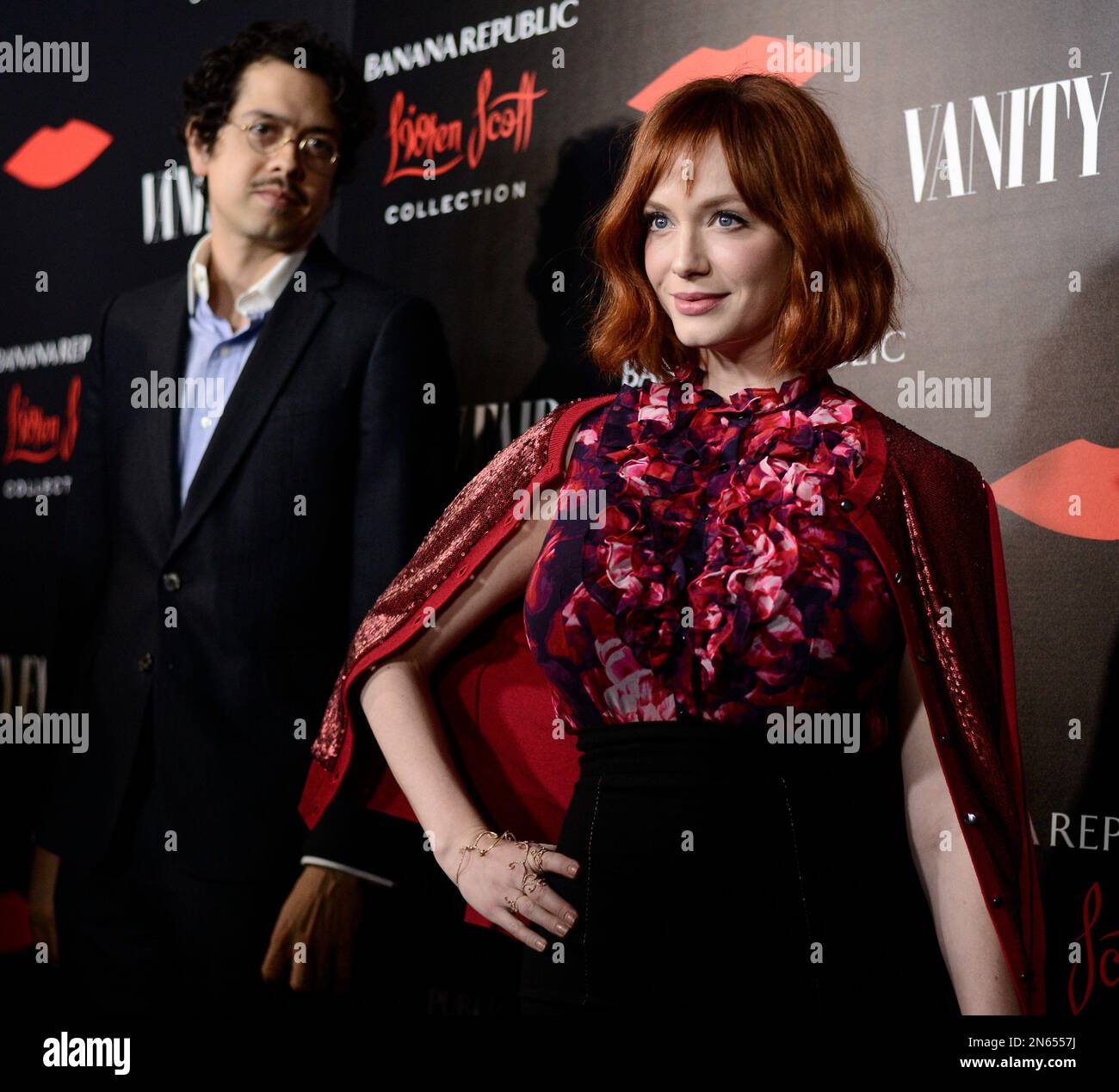 Actress Christina Hendricks, right, and her husband, actor Geoffrey ...