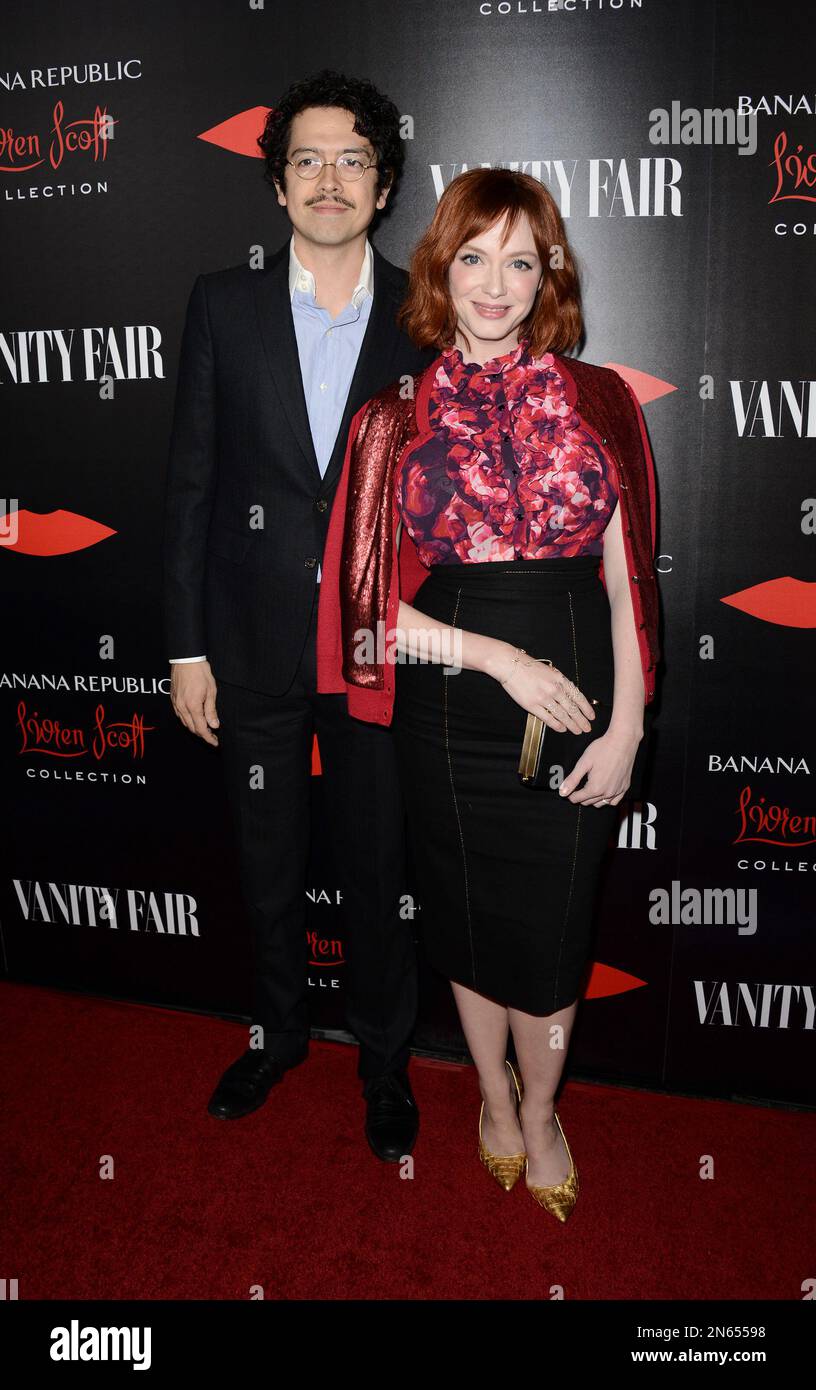 Actress Christina Hendricks, right, and her husband, actor Geoffrey ...