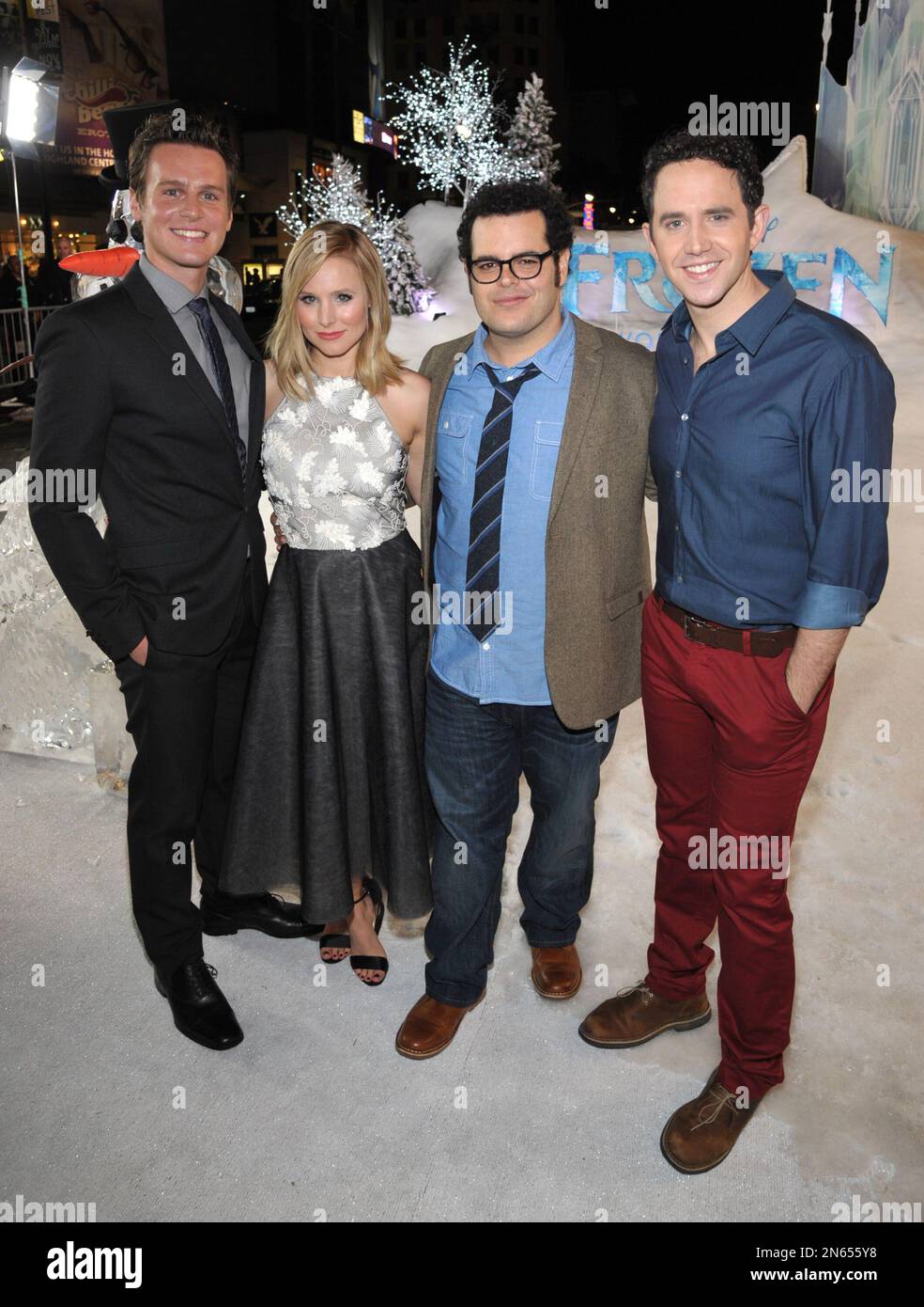 From left, Jonathan Groff, Kristen Bell, Josh Gad and Santino Fontana ...