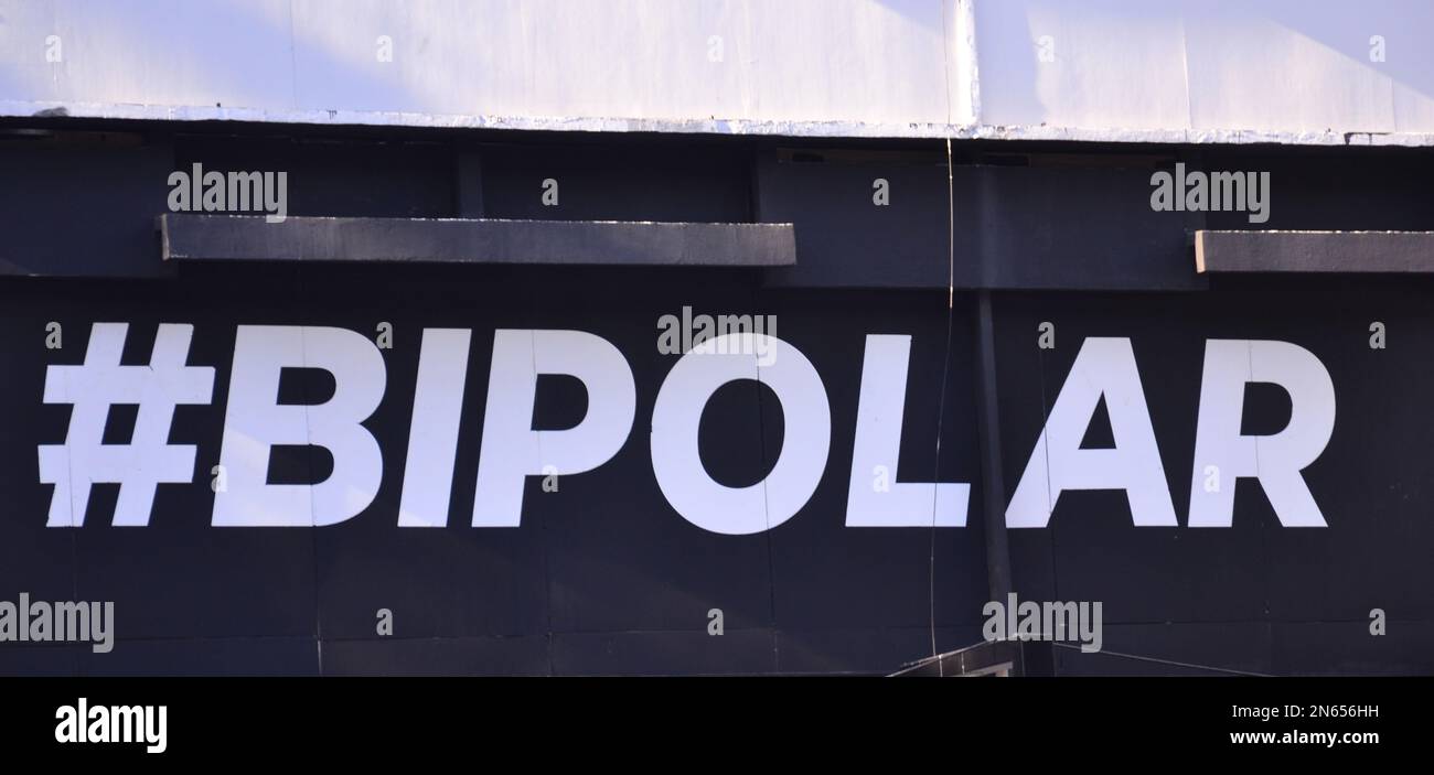 Exterior sign or notice saying: 'Bipolar' Stock Photo - Alamy