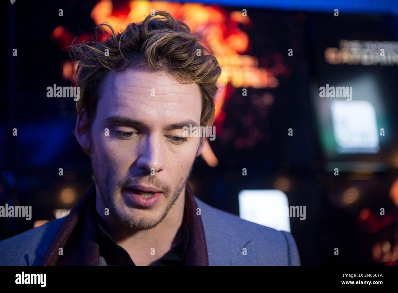Actor Sam Claflin seen at The Canadian Premiere of The Hunger Games ...