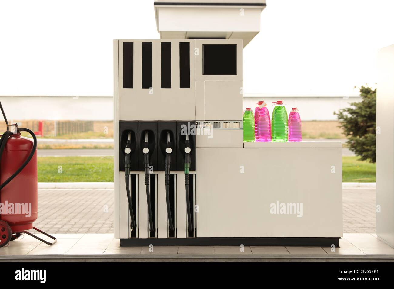 Gasoline pump at modern gas filling station Stock Photo - Alamy