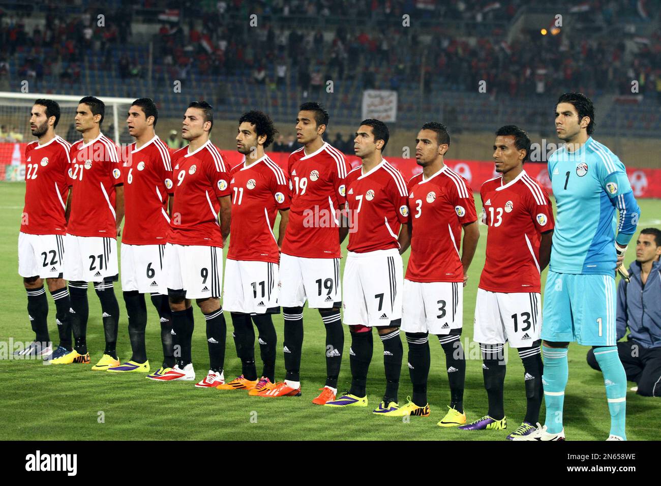 Egypt's national soccer team poses for a group photo at their World Cup ...