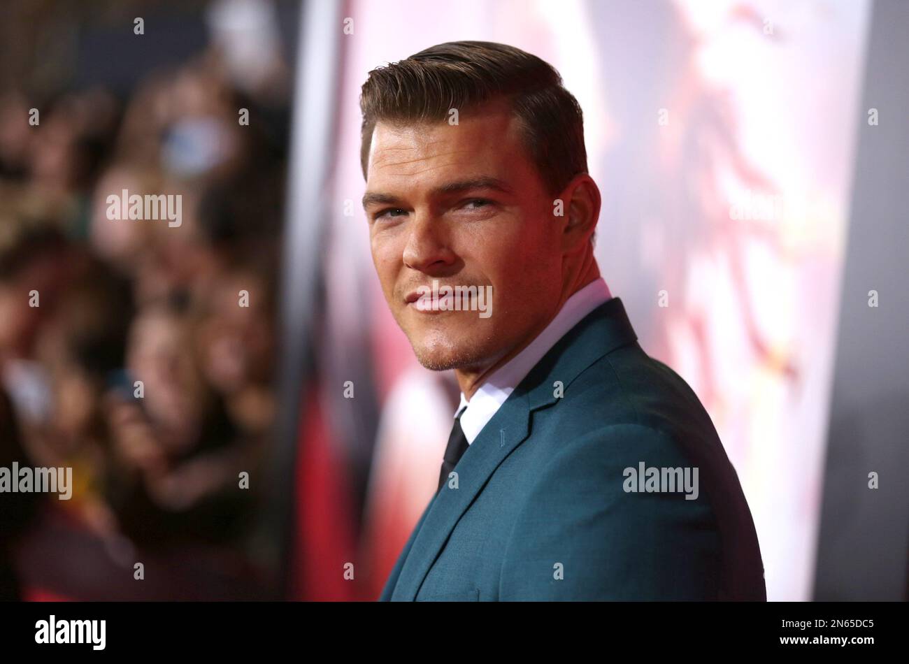 Alan Ritchson attends the LA premiere of "The Hunger Games: Catching ...