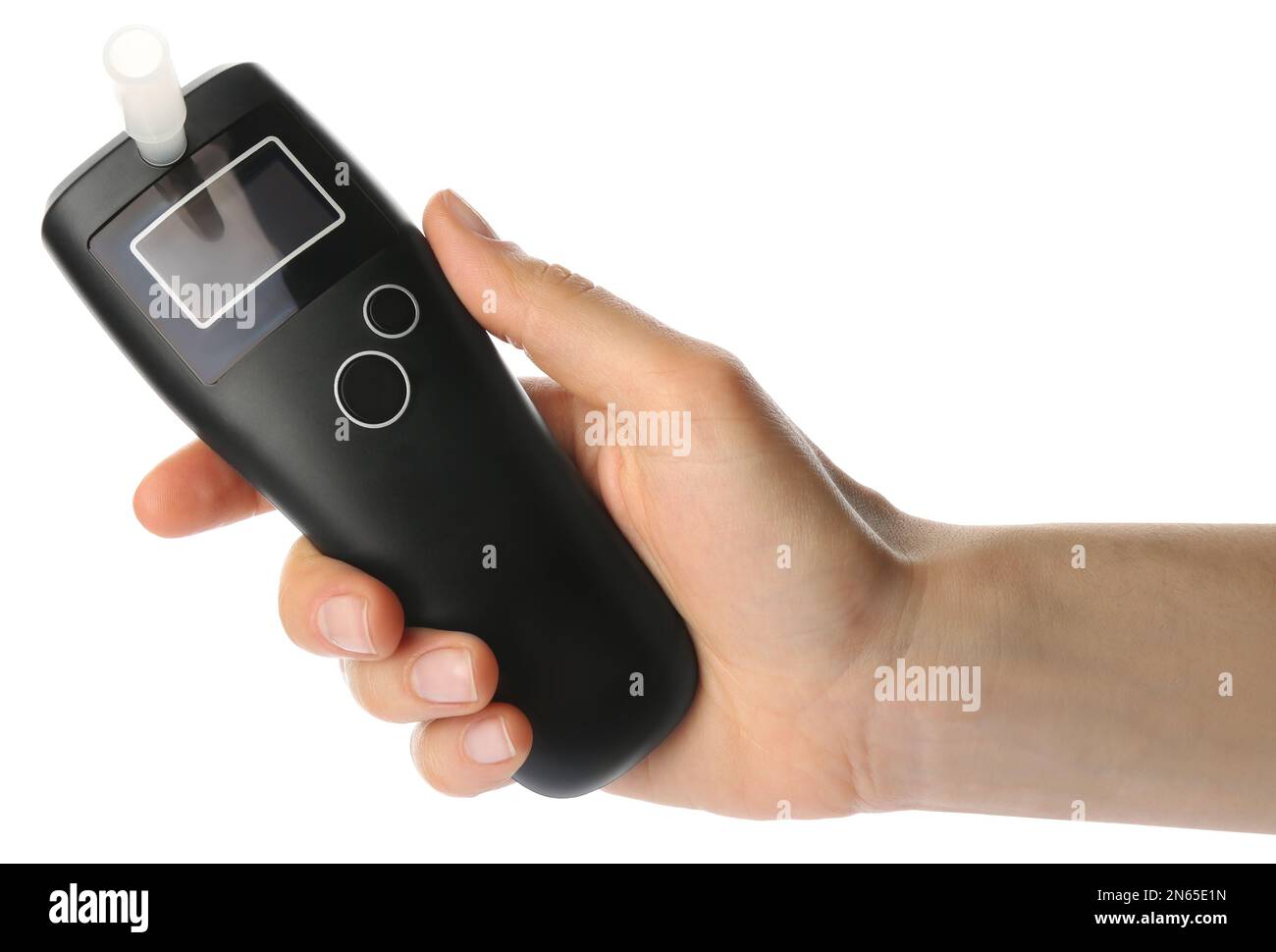 Woman and breathalyser Cut Out Stock Images & Pictures - Alamy