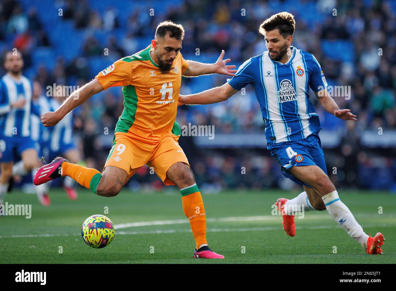 BARCELONA - JAN 21: Borja Iglesias in action at the LaLiga match ...