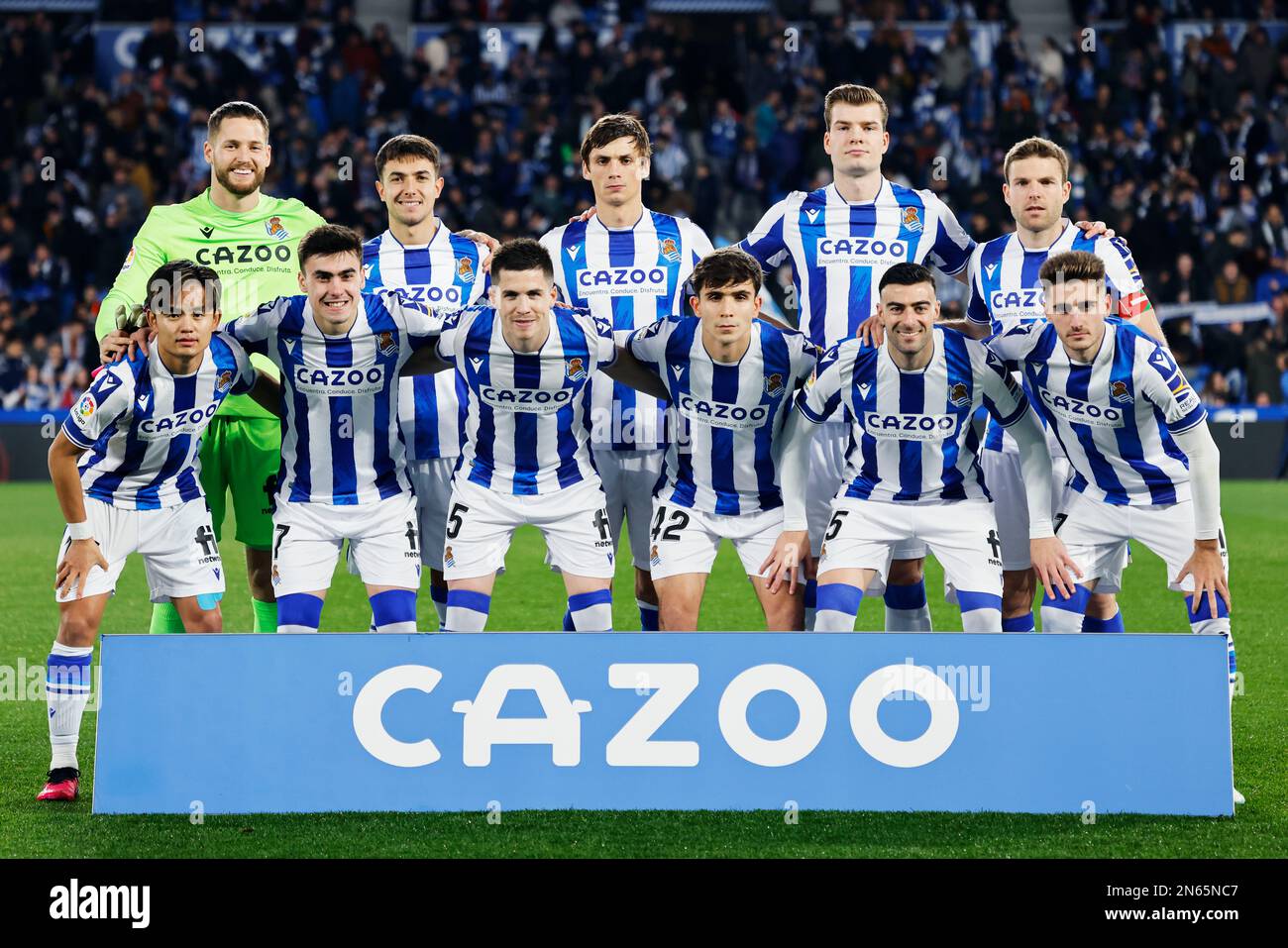 San Sebastian, Spain. Credit: D. 5th Feb, 2023. Real Sociedad team ...