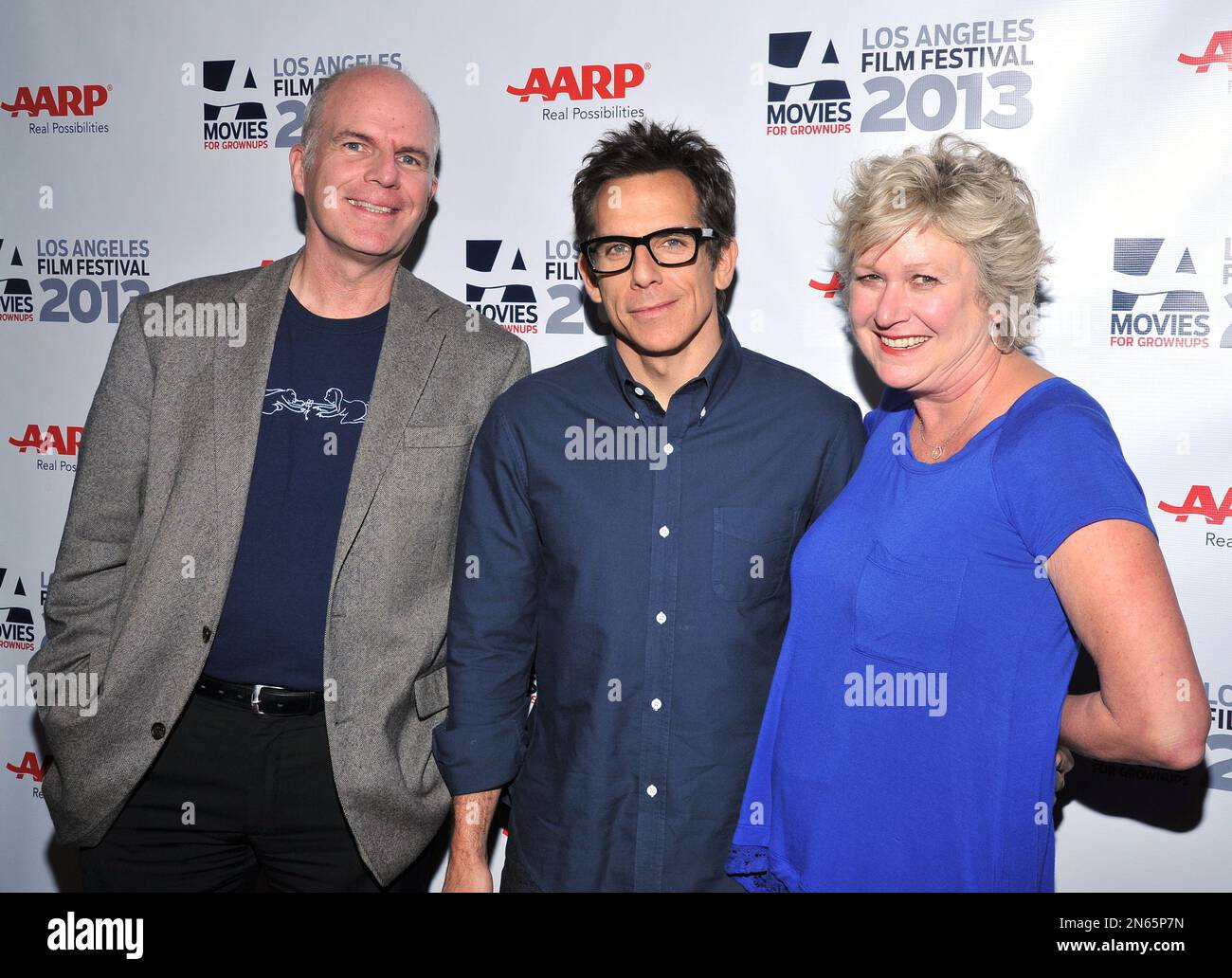 From left, host Bill Newcott, Ben Stiller, and west coast editor of ...