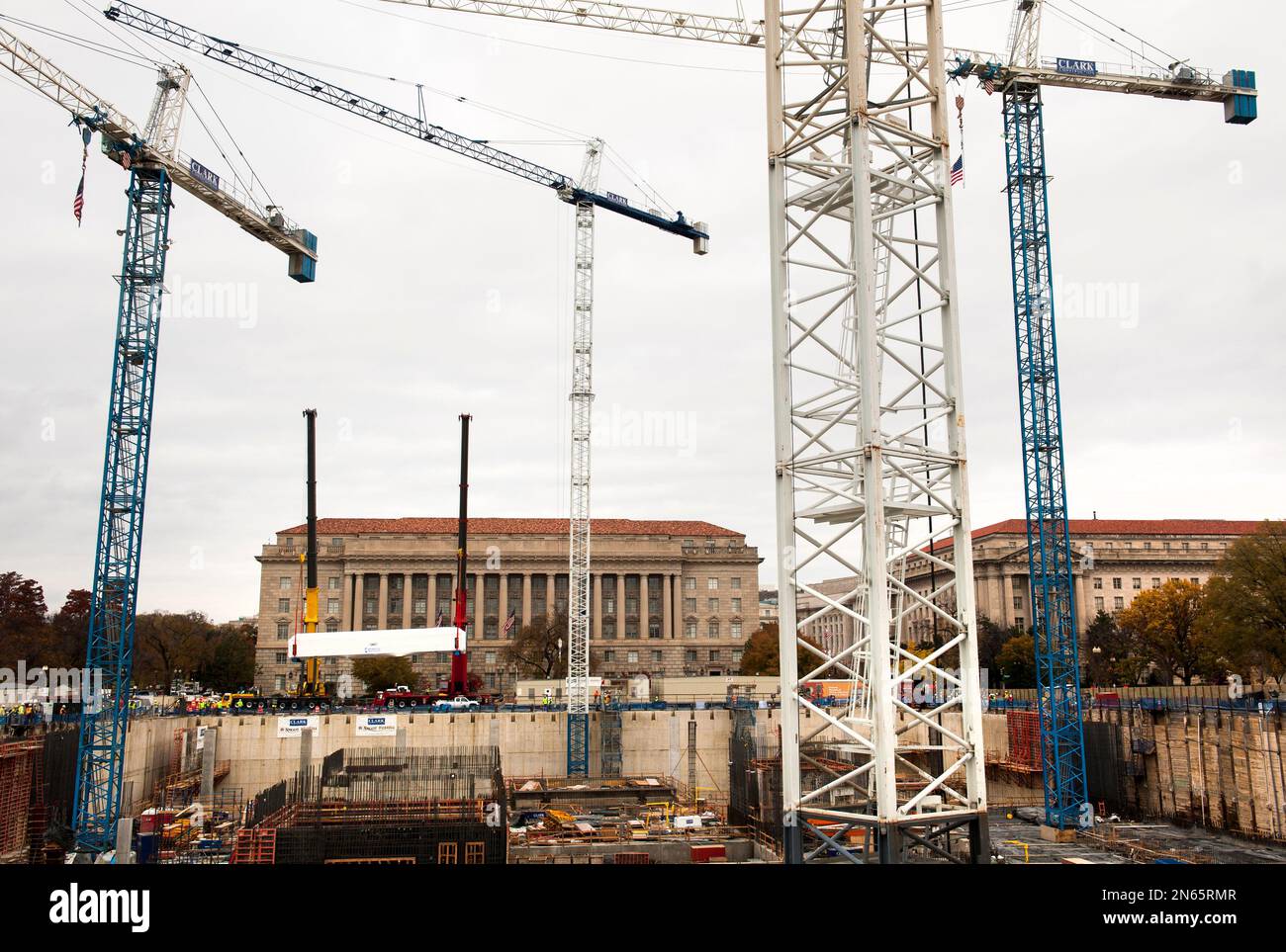 With the Department of Commerce in the background, a Southern Railway ...