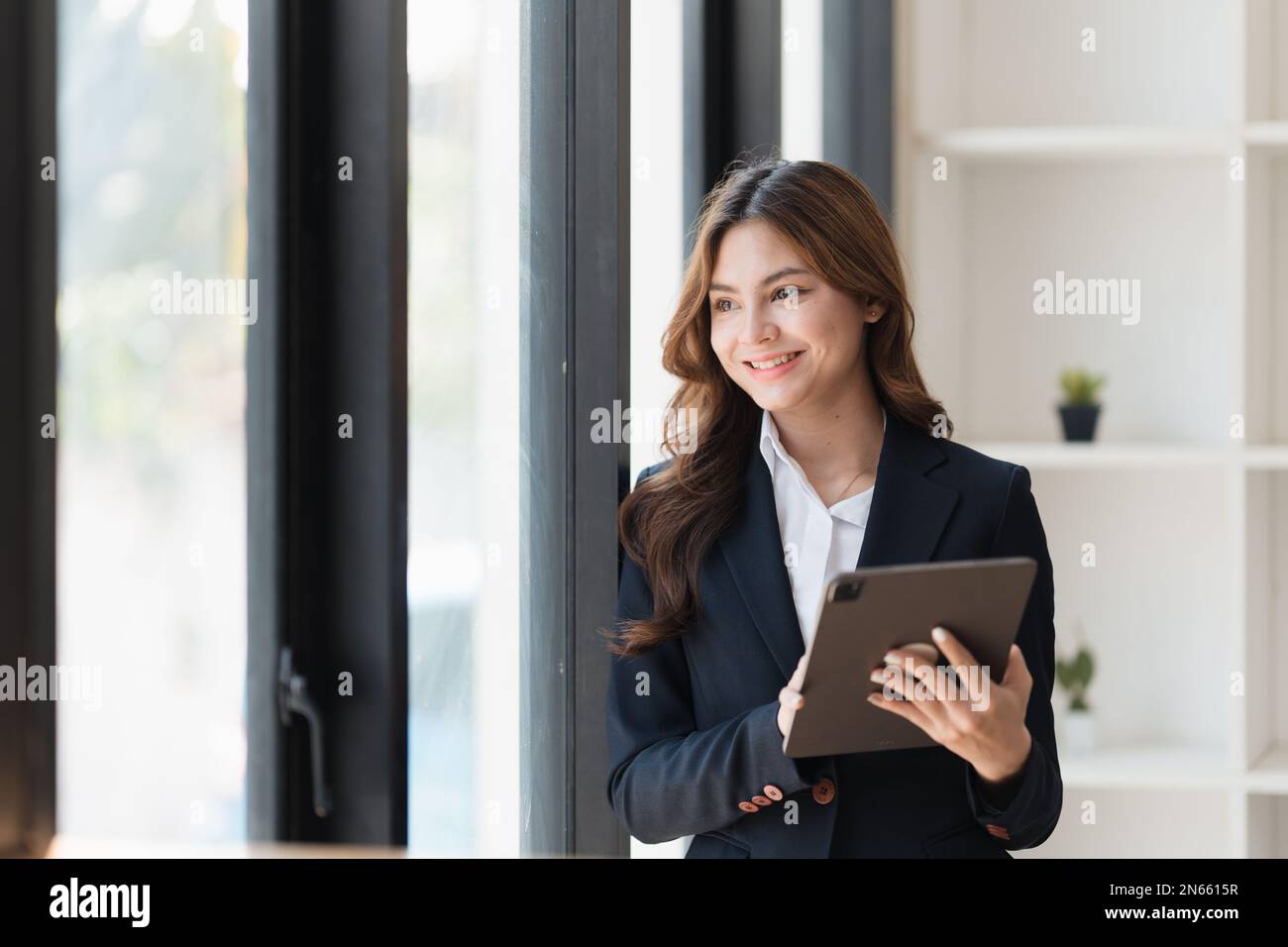 Smart business people working together with financial data in the ...