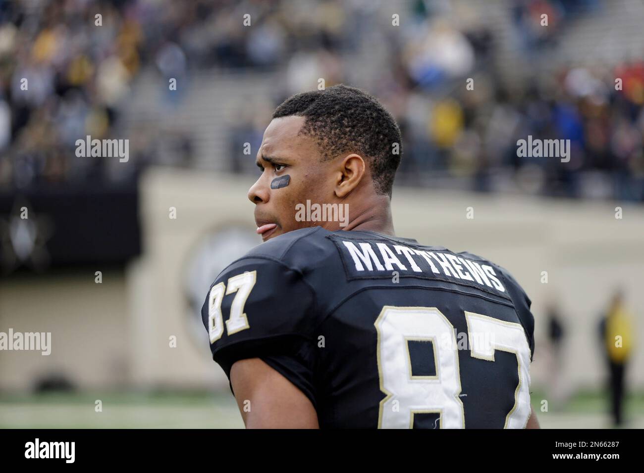 Vanderbilt wide receiver Jordan Matthews watches the action at an NCAA ...