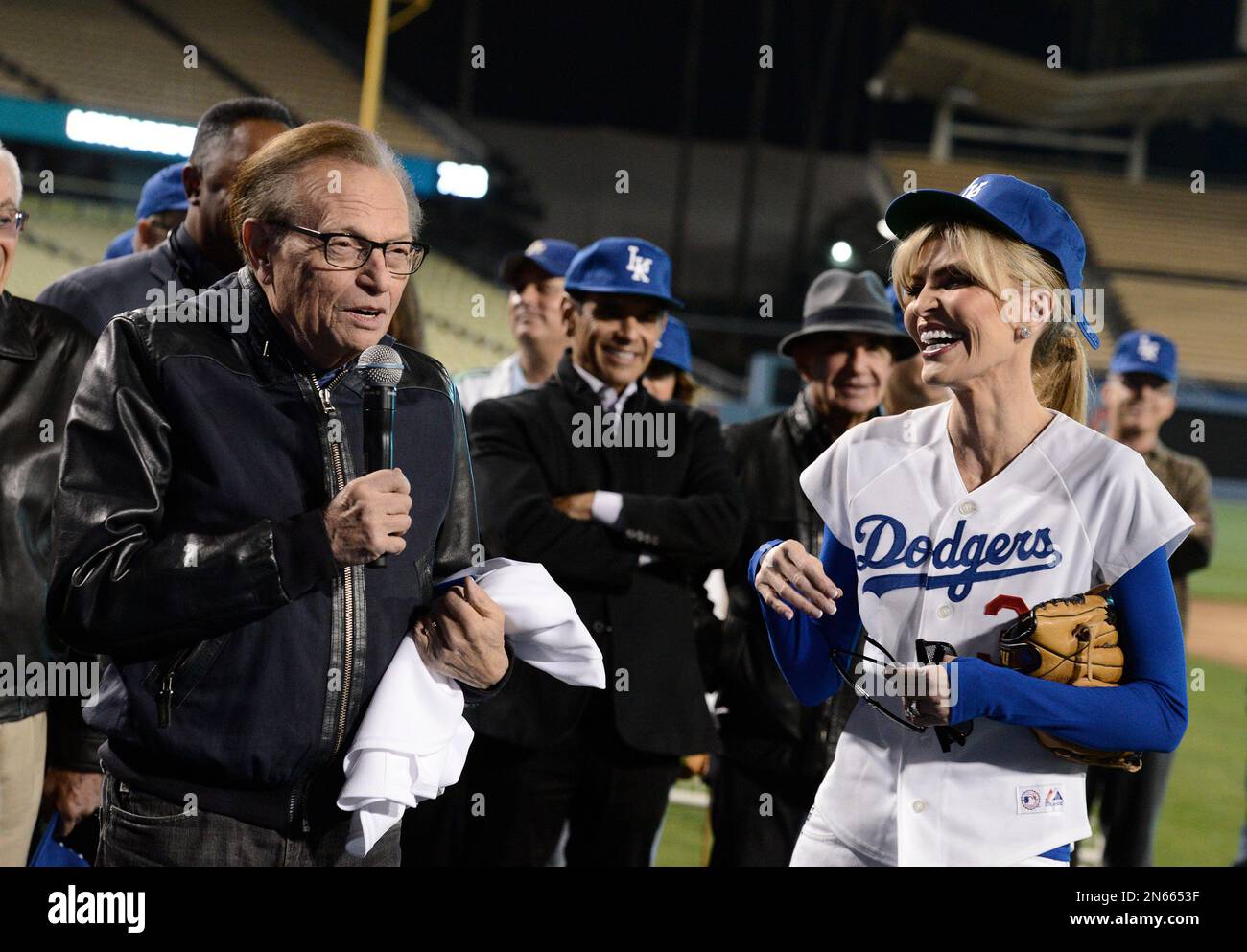 Television personality Larry King, left, and his wife Shawn King pose ...