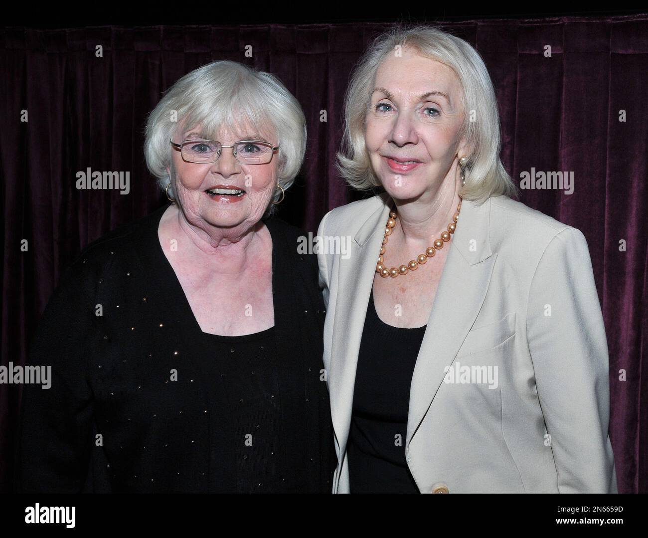 June Squibb, left, and AARP's editorial director Myrna Blyth attend ...
