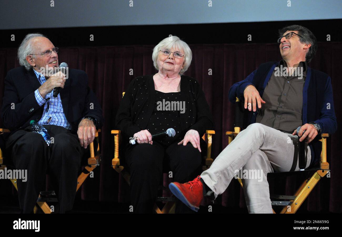 From left, Bruce Dern, June Squibb, and director Alexander Payne attend ...