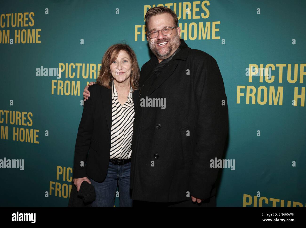 Edie Falco, left and Stephen Wallem attend the "Pictures From Home ...