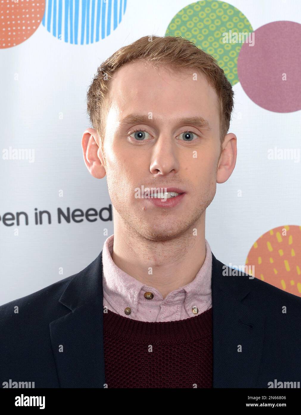 Robert Emms poses backstage at the BBC Children in Need Appeal Show ...