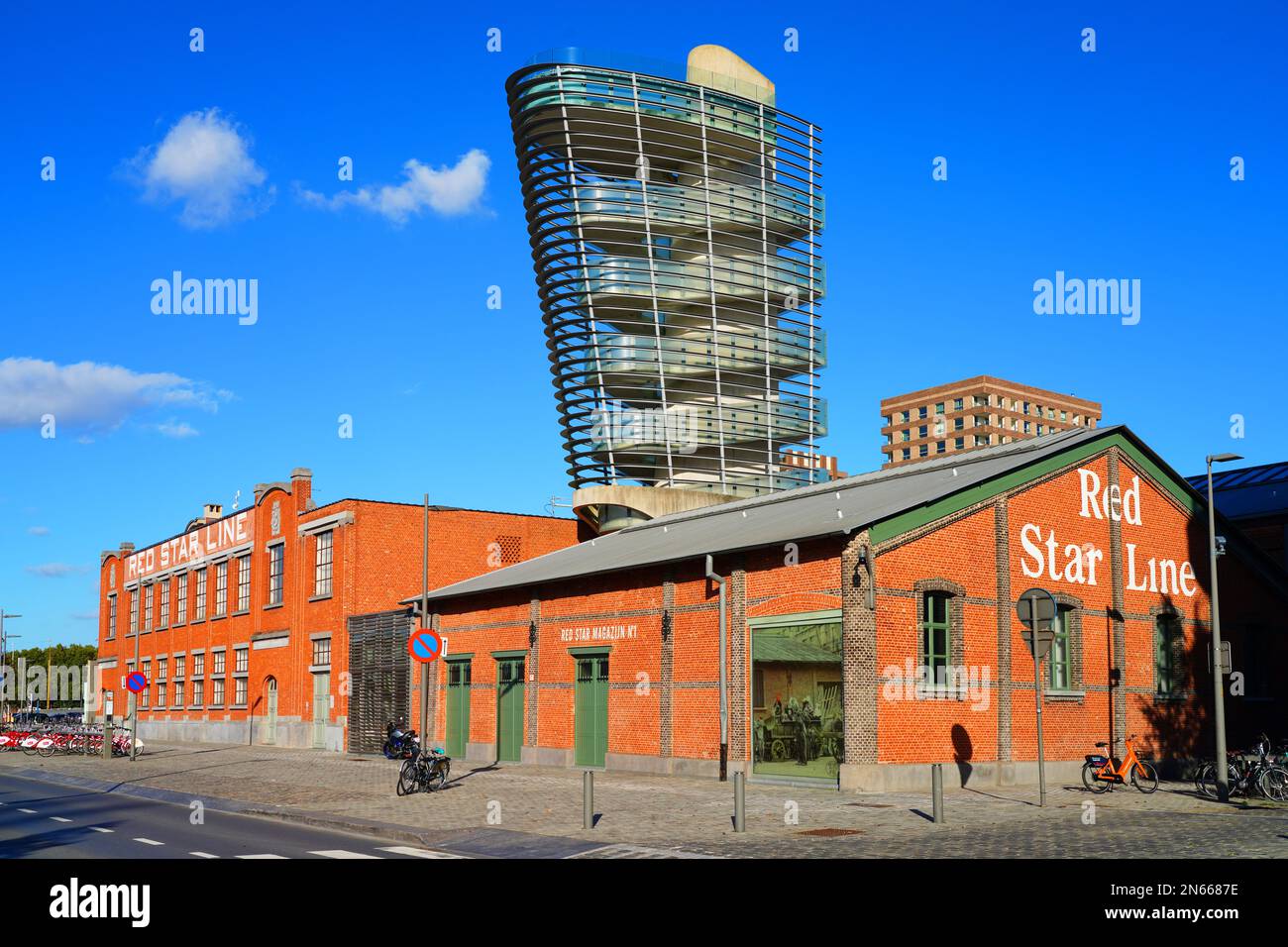 ANTWERP, BELGIUM –18 OCT 2022- View of the Red Star Line Museum, a ...