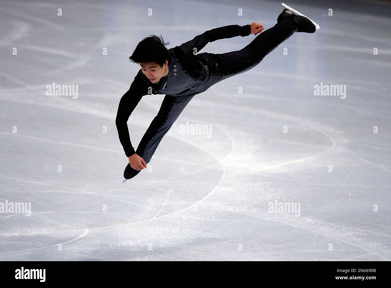 Nan Song of China performs his Men Short Program during the ISU Figure ...
