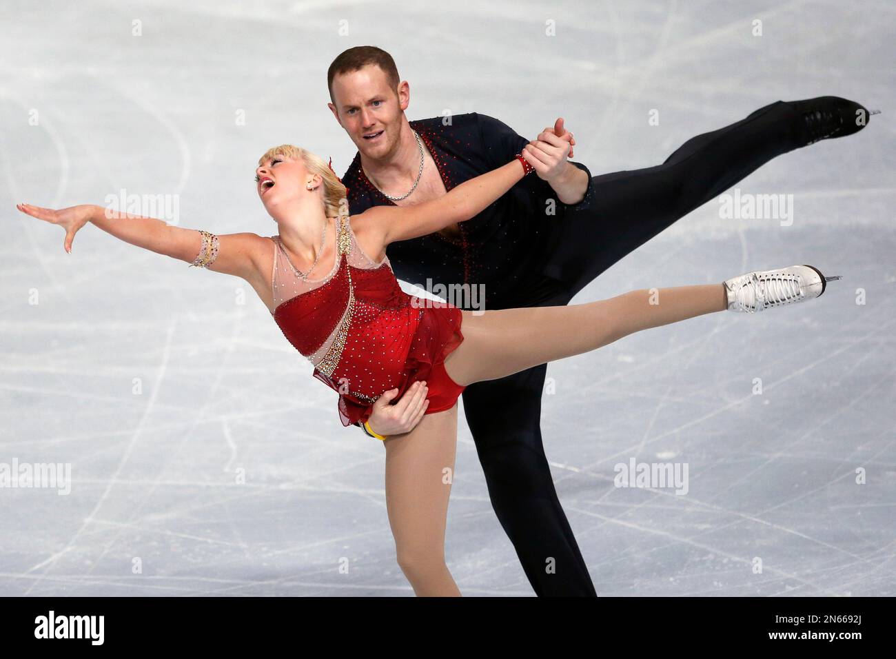 US' Caydee Denney and John Coughlin perform during their Pairs Short ...