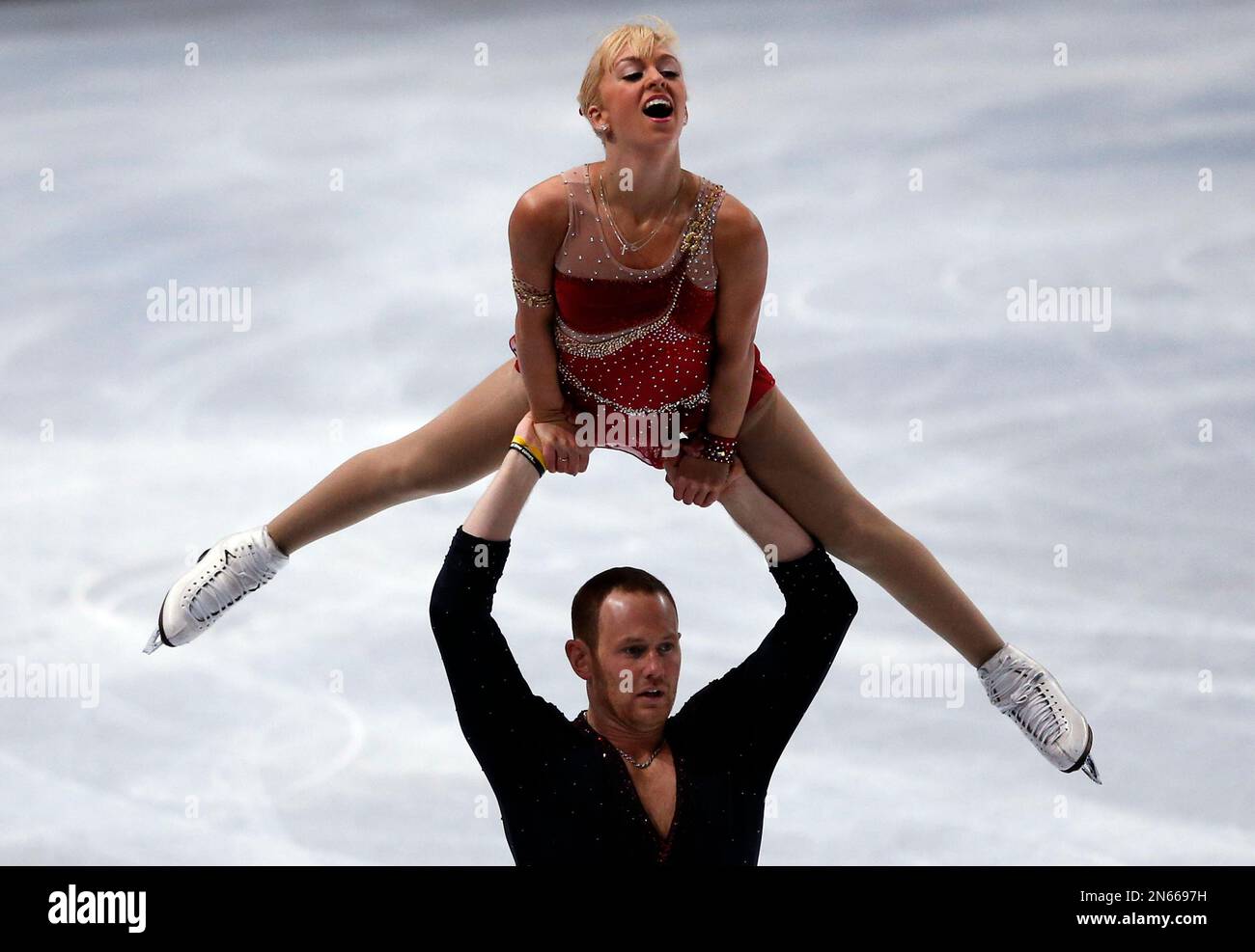 Caydee Denney and John Coughlin both of the US, perform their Pairs ...