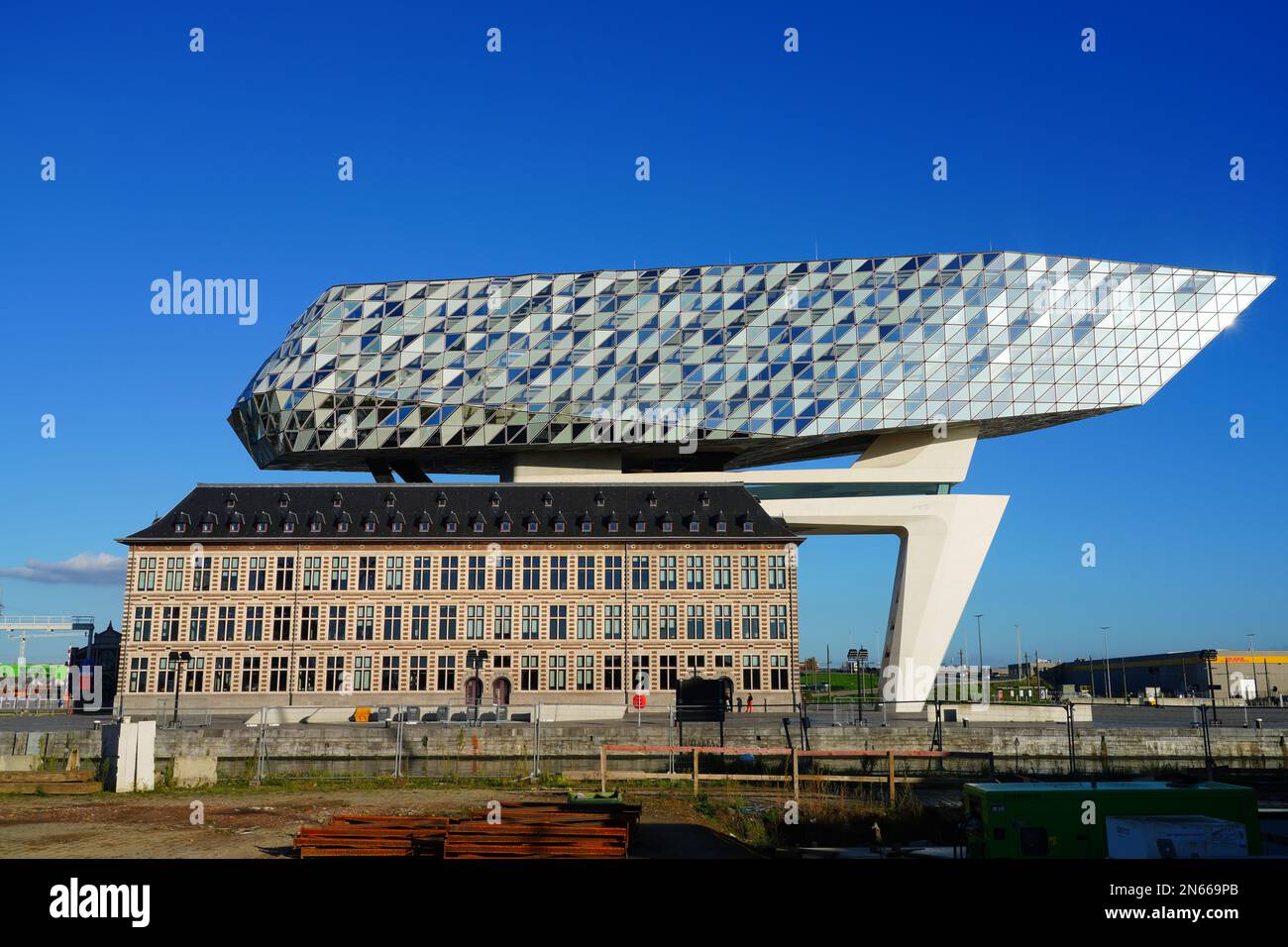 ANTWERP, BELGIUM –18 OCT 2022- View of the Port Authority Building ...