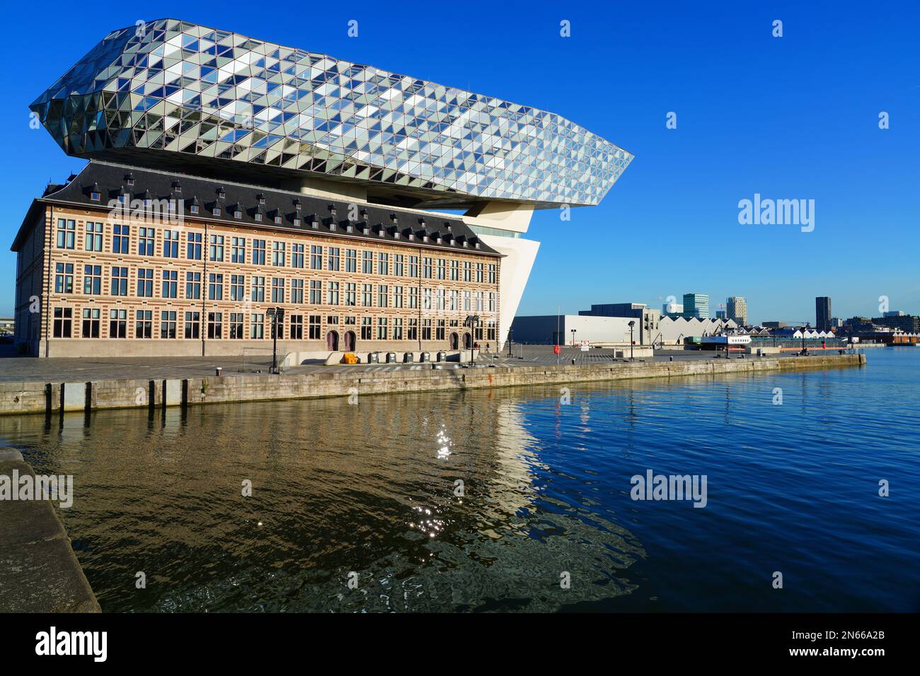 ANTWERP, BELGIUM –18 OCT 2022- View of the Port Authority Building ...