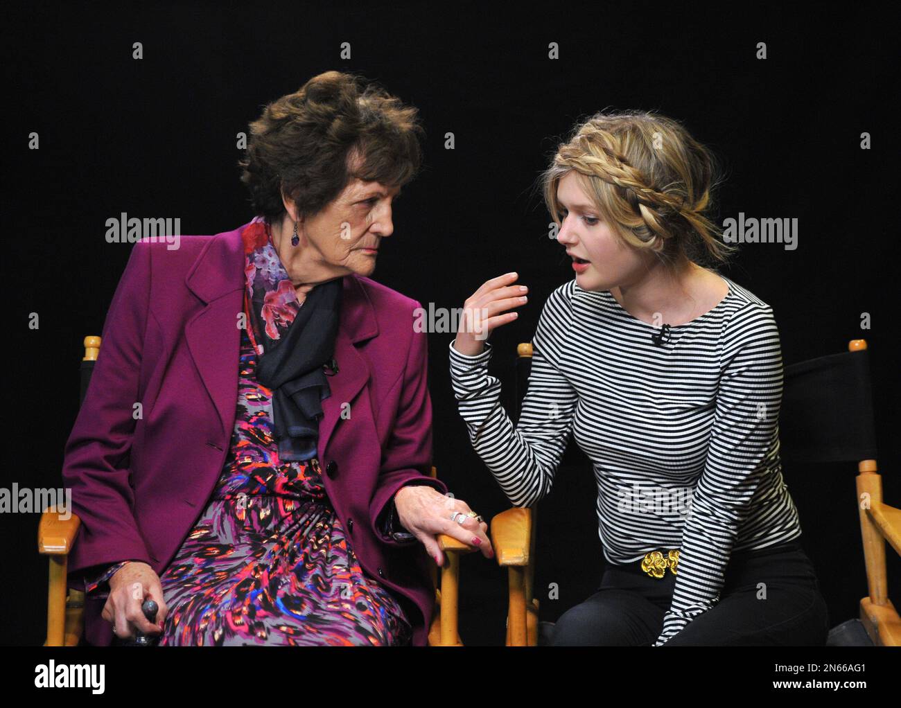Philomena Lee, left, and Sophie Kennedy Clark of Philomena attend AARP ...