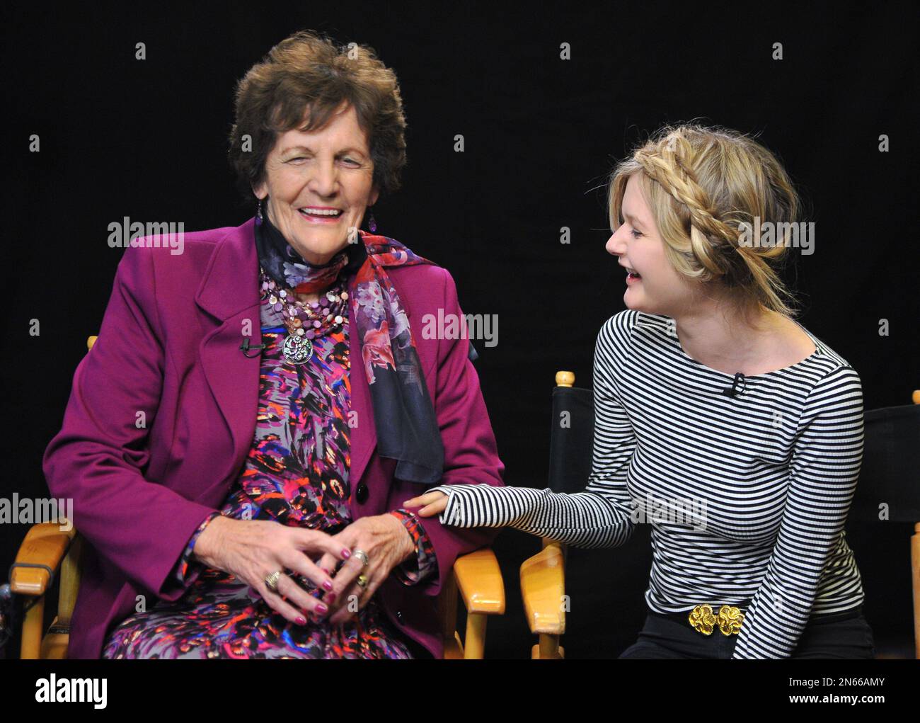 Philomena Lee, left, and Sophie Kennedy Clark of Philomena attend AARP ...