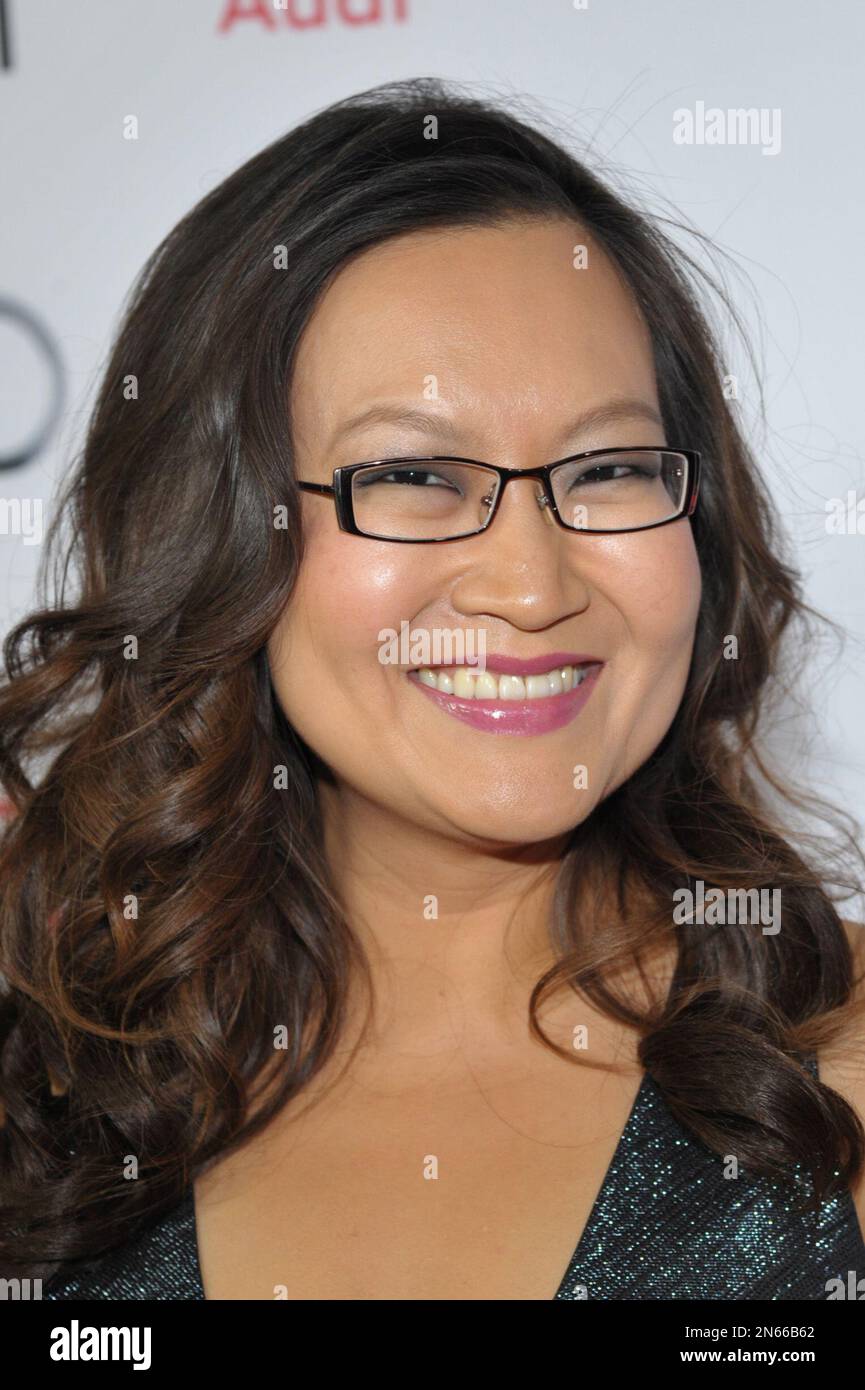 Helen Hong arrives on the red carpet at the 2013 AFI FEST premiere of ...