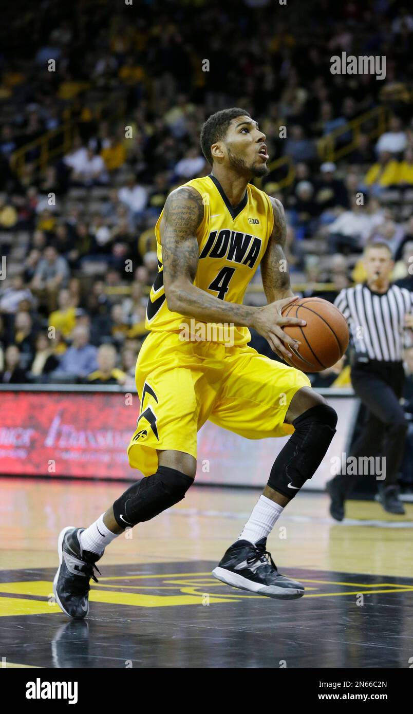 Iowa guard Devyn Marble drives to the basket during the first half of ...