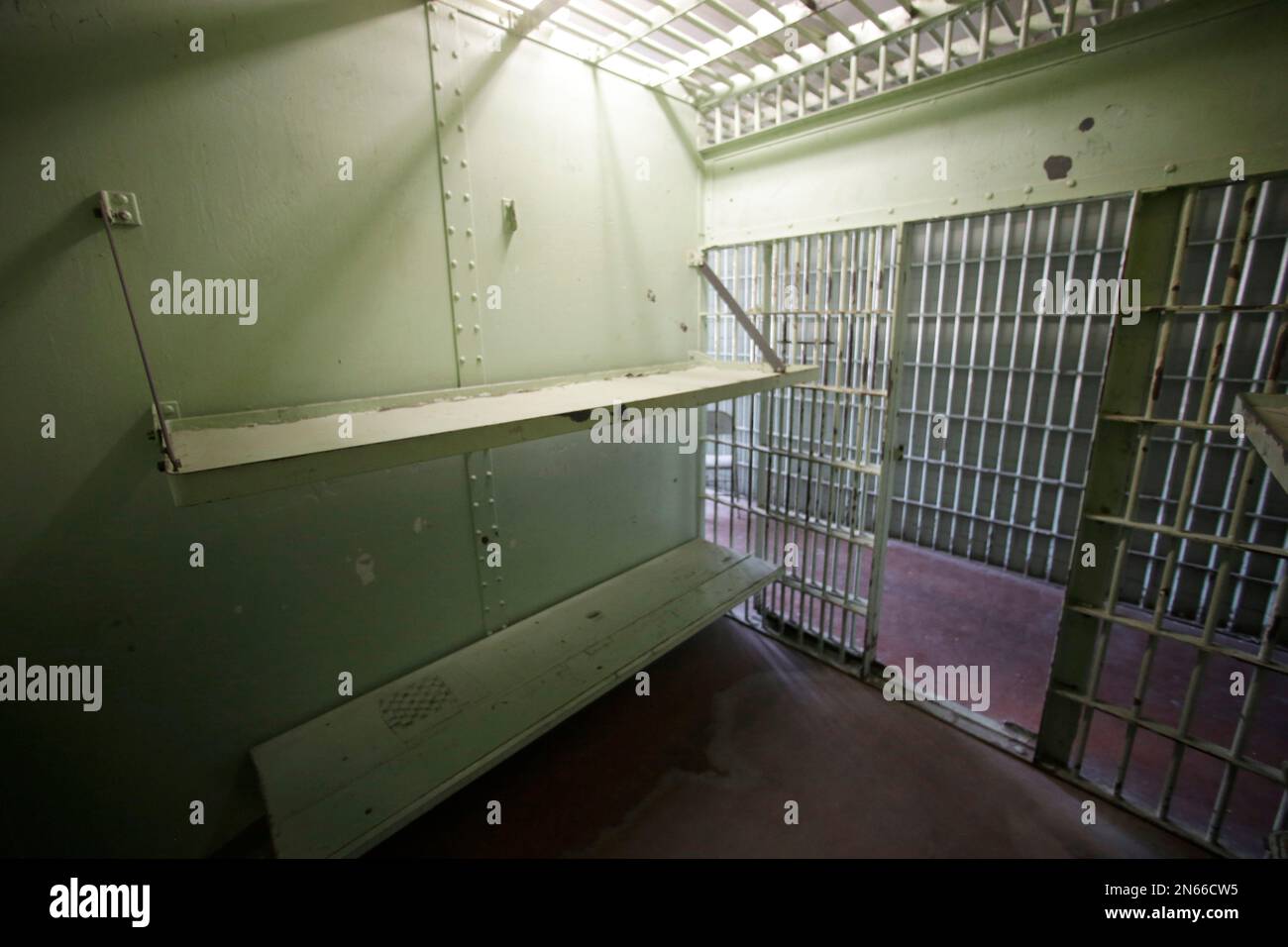 The jail cell that once held Lee Harvey Oswald is viewed in the jail ...