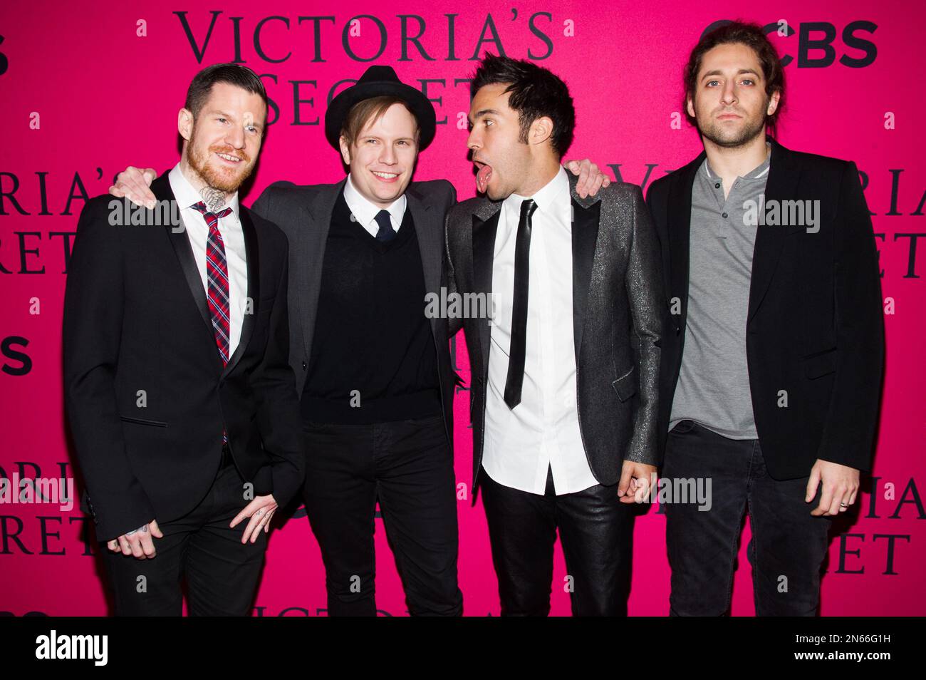 Fall Out Boy band members, from left, Andy Hurley, Patrick Stump, Pete ...