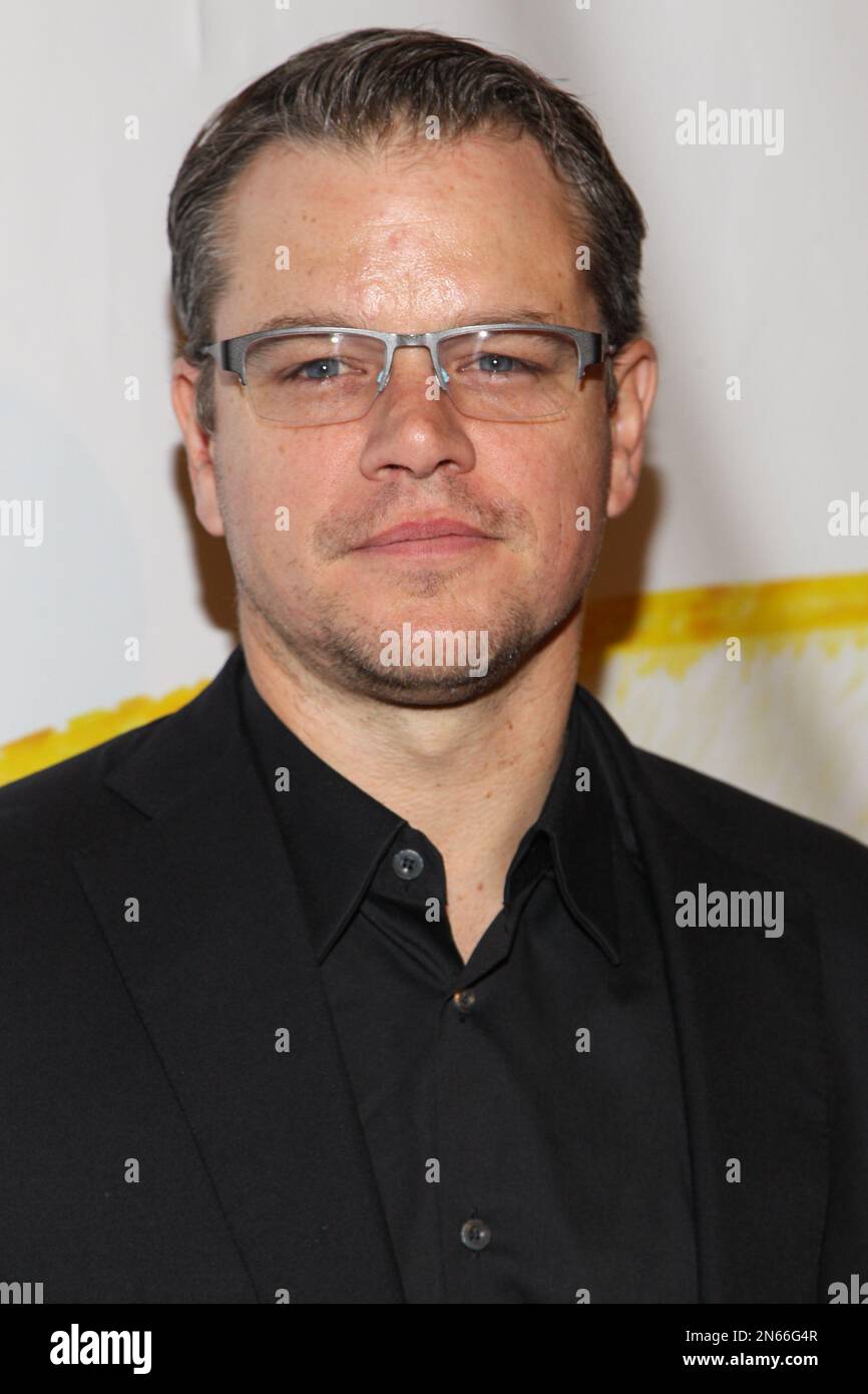 Matt Damon arrives at the "Stand Up For Gus" Benefit at Bootsy Bellows ...