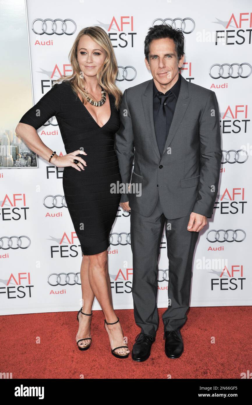 Christine Taylor, left, and Ben Stiller arrive at the 2013 AFI Fest ...
