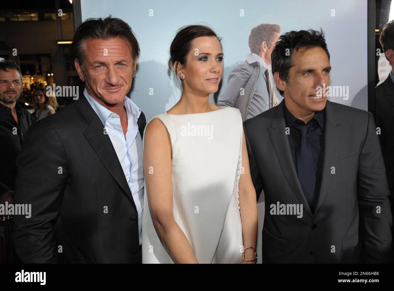 From left, Sean Penn, Kristen Wiig and Ben Stiller arrive at the AFI ...