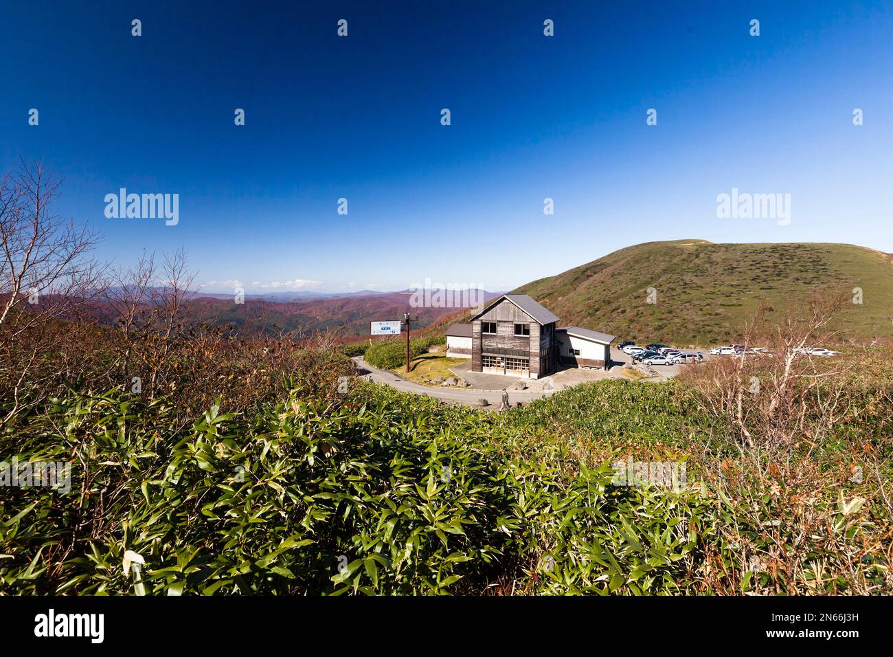 Akita-Komagatake, mountain hut for trek, Towada Hachimantai National ...