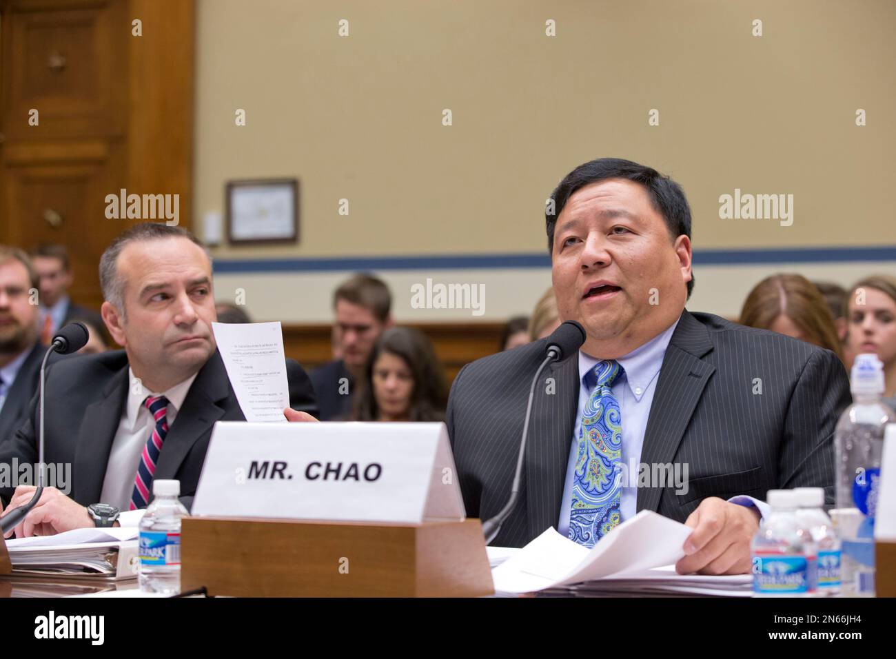 Henry Chao, right, deputy chief information officer for Medicare and ...